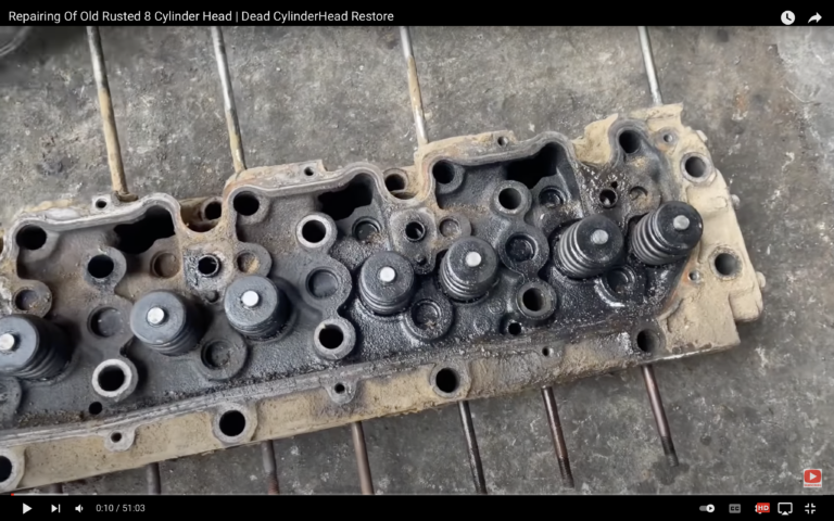 Restoring an Old Rusted 8 Cylinder Head | Dead CylinderHead Restore (50 ...