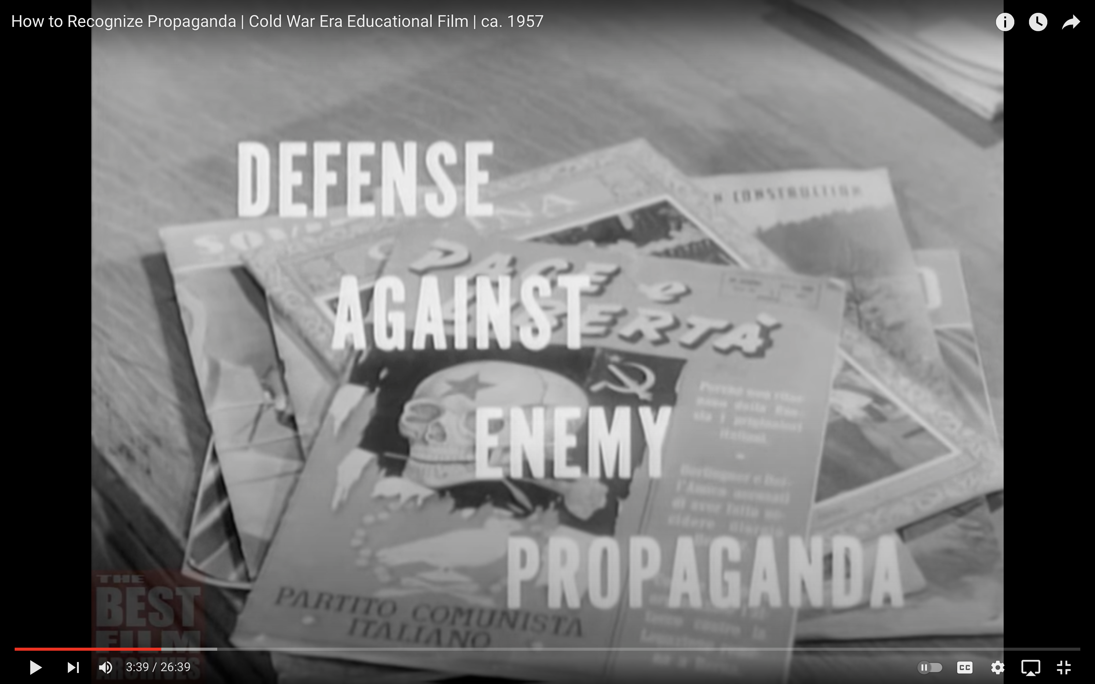 How to Recognize Propaganda | Cold War Era Educational Film | ca. 1957 ...